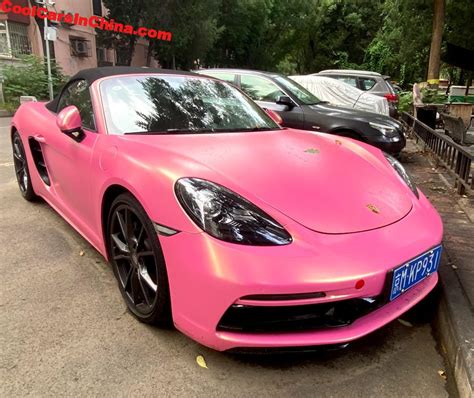 Porsche 718 Boxster T Is Pink In China