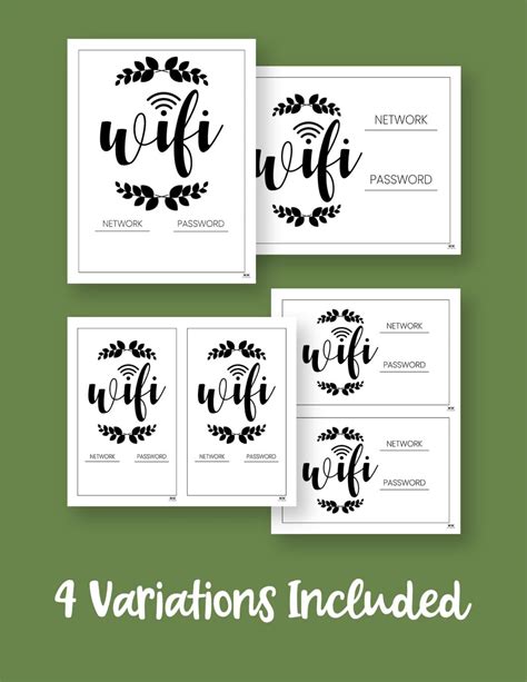 Free Wifi Password Signs 25 Free Designs Printabulls