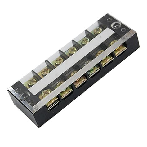 600 V 25 Doble Fila 6 Posiciones Tornillo Fijo Bloque De Terminales De