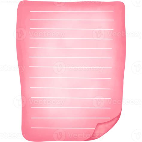 Watercolor Pink Notepad Clipart Watercolor Illustration Notepad Memo