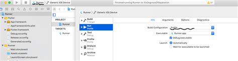 Document How To Run Profilerelease From Xcode · Issue 51673 · Flutterflutter · Github