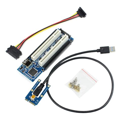 Mini Pci E Express X1 To Dual Pci Riser Extend Adapter Card With Usb3 0