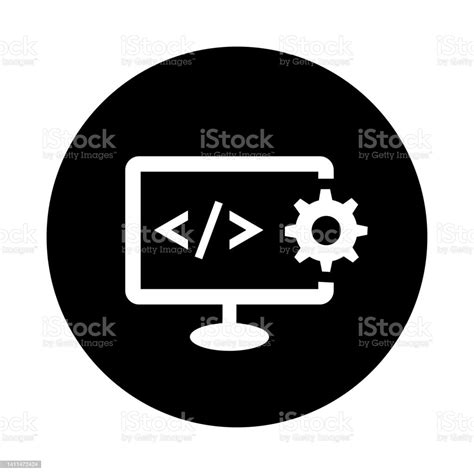 코드 Html 관리 아이콘입니다 블랙 벡터 디자인 0명에 대한 스톡 벡터 아트 및 기타 이미지 0명 Html 개발