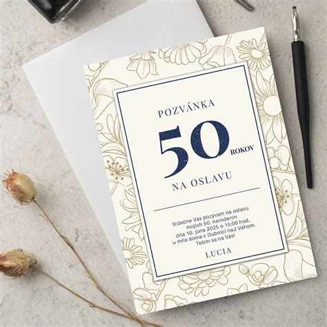 Pozvánka Na 50 Te Narodeniny Pozvánky Na Oslavu