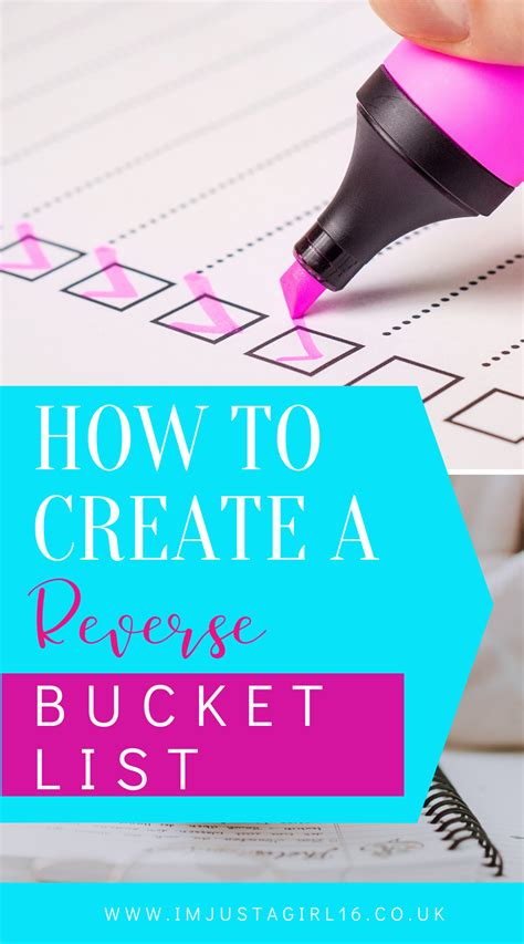 My Reverse Bucket List Artofit