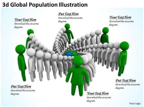 3d Global Population Illustration Ppt Graphics Icons Powerpoint