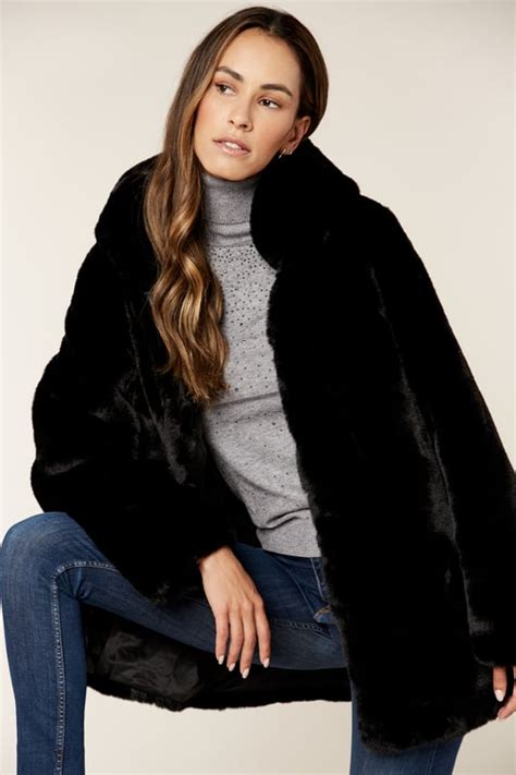 Chaqueta De Piel Sintética Con Capucha