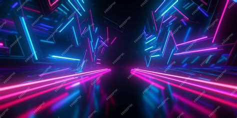 Premium Photo A Black Background With Neon Lights And A Black Background