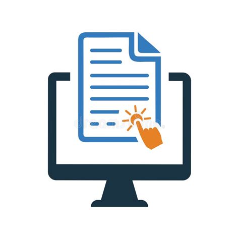 Document Cursor Desktop Icon Simple Vector Sketch Stock Illustration Illustration Of Icon