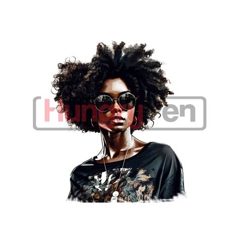 Afro Black Woman Png Printable High Quality Sublimation Etsy