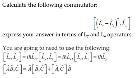 Solved Calculate The Following Commutator Shown In The Chegg Com