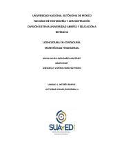 Unidad 1 Actividad Complementaria 1 Docx UNIVERSIDAD NACIONAL