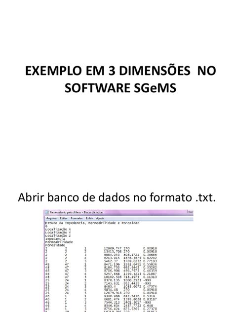 Aula 111 Exemplo 3d Sgems Pdf