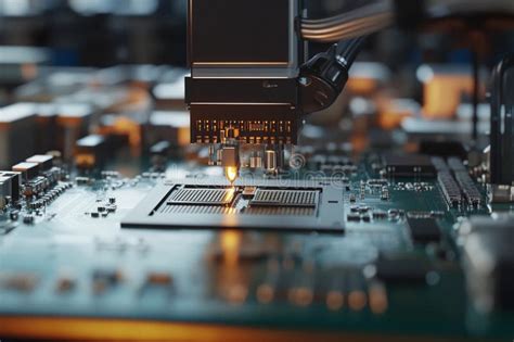 Precision Assembly Of Microchips In A High Tech Manufacturing Facility