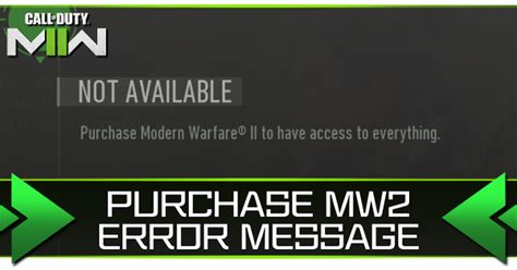 Purchase Modern Warfare 2 To Have Access To Everything Error And How To Fix Warzone 20｜game8