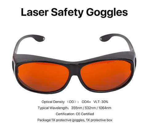 Cloudray Uv Green Fiber Laser Safety Goggles Type B Protective 355 And 532 And 1064nm Wavelength