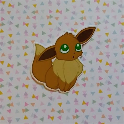 Pokemon Eevee Set Of Eeveelutions Chibi Stickers Eevee Etsy