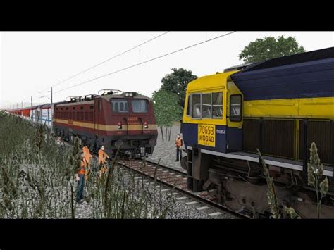 LHB Express Loco Failed Rescue By WDG4D Locomotive Indian Railways YouTube