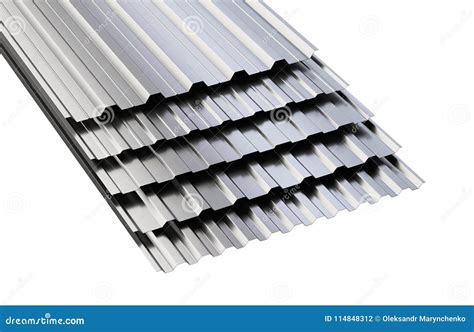 Metal Corrugated Roof Sheets Stack Stock Illustration Illustration