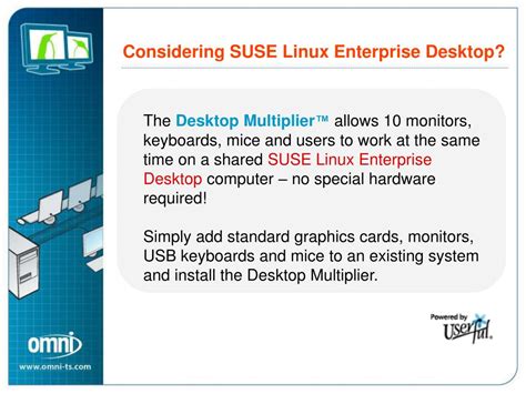 Ppt Desktop Multiplier™ For Suse Linux Enterprise Desktop Sled 10 Migrate To Linux At A