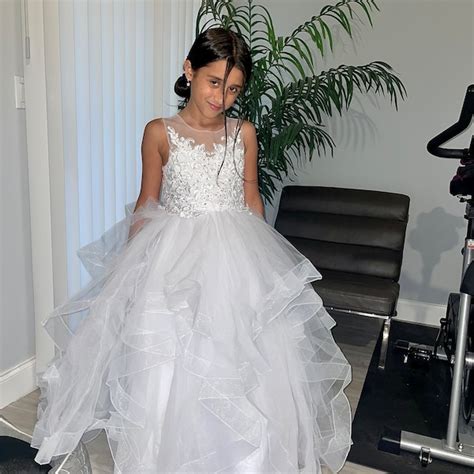 Ball Gown Flower Girl Dress With Beadingruffles Etsy