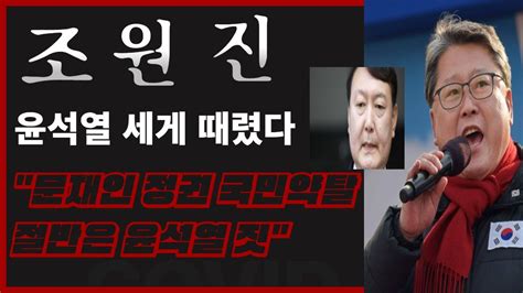 조원진 윤석열 세게 때려 문재인 정권 국민약탈 절반은 윤석열 짓 대한민국 유린 Youtube