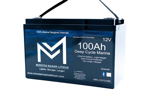 12v 100ah Bluetooth Deep Cycle Lithium Marine Battery Spraungel
