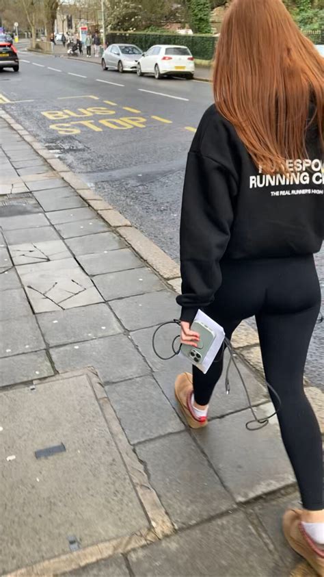 Hot Redhead Pawg Black Leggings Spandex Leggings Yoga Pants Forum