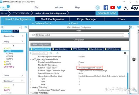 Stm32f334 Hrtim触发adc注入中断采样 知乎