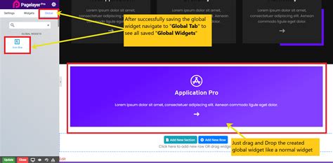 Using Global Widgets And Sections Pagelayer