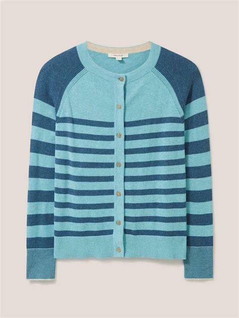 Lulu Cardi In Blue Multi White Stuff