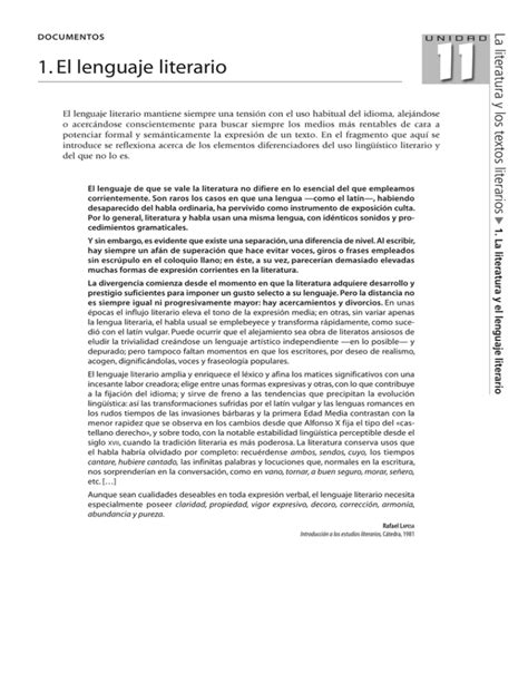 La Literatura Y Los Textos Literarios