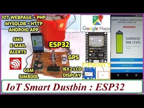 Svsembedded IoT Smart Dustbin ESP32 SIM800L GPSLocation