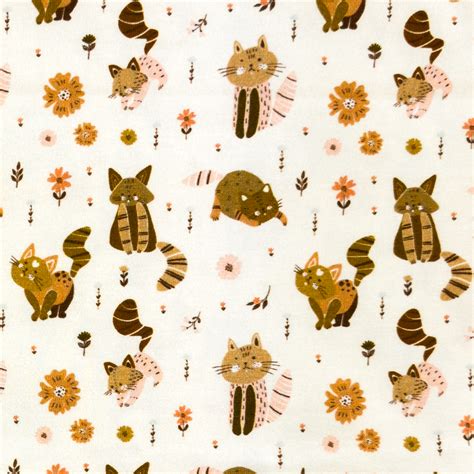 Kitties On Cream Cotton Lycra Knit