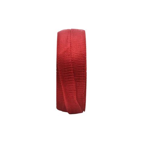 Metallic Tubular Mesh 13mm Red Price Per Meter Bead Trimming