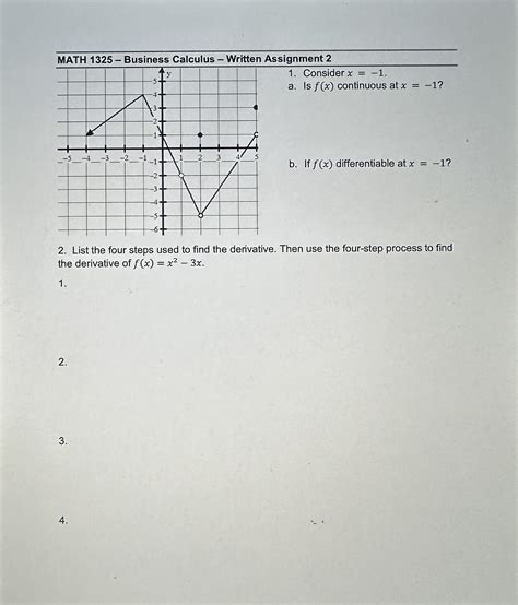 solved consider x 1 a ﻿is f x ﻿continuous at x 1 b ﻿if