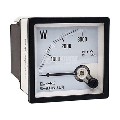 Analog Wattmeter Sd72 0 3000w Three Pole 72x72mm Vikiwat