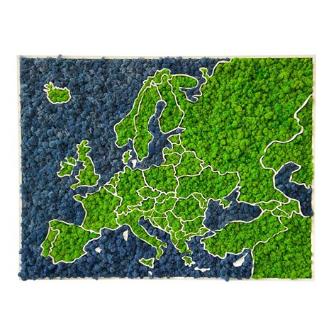 Moss 3d Map Of Europe Natural Nordic Lichen 68travel