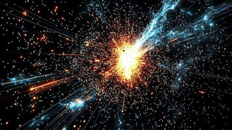 Particle Physics Diagram Featuring Interaction Between Particle Highenergy Collision Clear