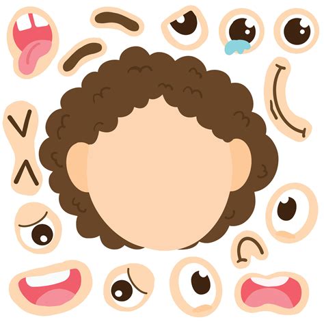 Sentimientos Caras Y Emociones Actividad Para Niño 25669499 Vector En