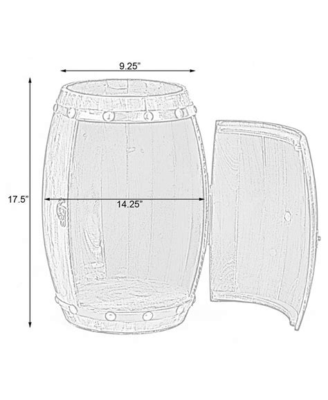 Vintiquewise Wooden Barrel Shaped Vintage Inspired Decorative Wine