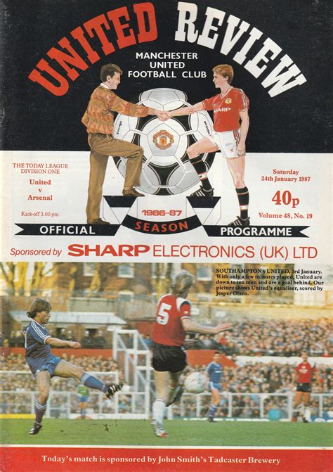 Manchester United V Arsenal 24 Jan 1987 Programmecollectornet