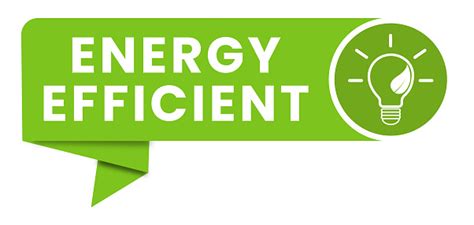Energy Efficient Sign Icon Banner Label Vector Illustration Stock