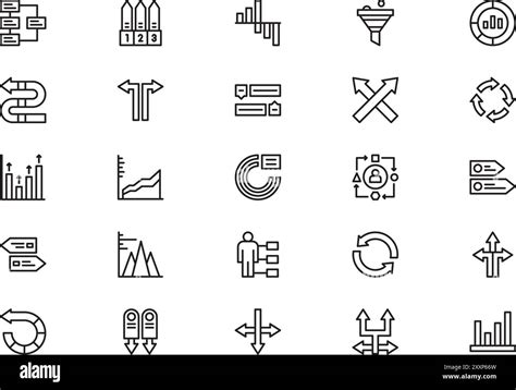 Arrows And Infographic Elements Icons Collection Is A Vector