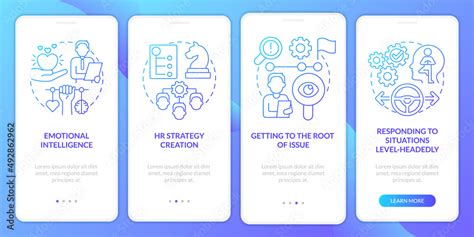 Hr Soft Skills Blue Gradient Onboarding Mobile App Screen Hiring Work