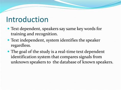 Ppt Speaker Recognition Powerpoint Presentation Free Download Id3063182