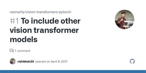 to include other vision transformer models · issue 1 · rosinality