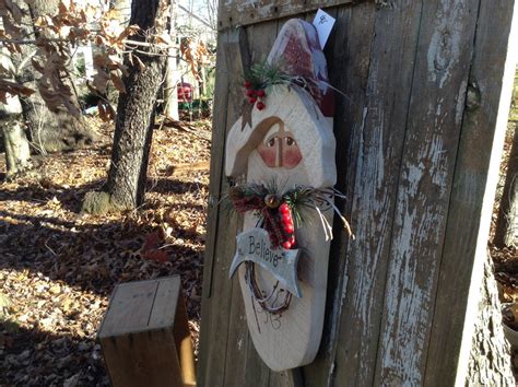 Primitive Santa Wood Santa Primitive Wood Santa Wooden