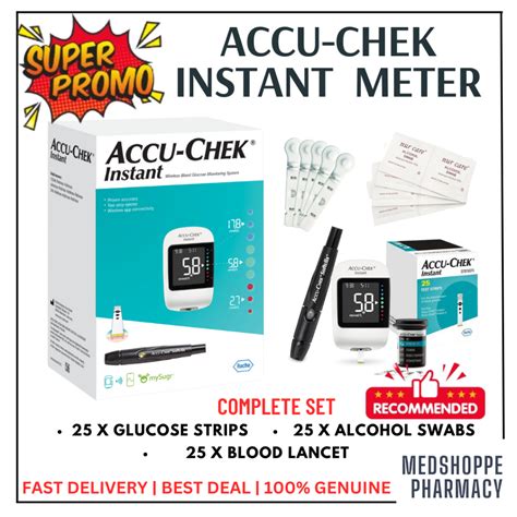 New Bluetooth Accu Chek Instant Blood Glucose Meter Accuchek Accu Chek Shopee Malaysia