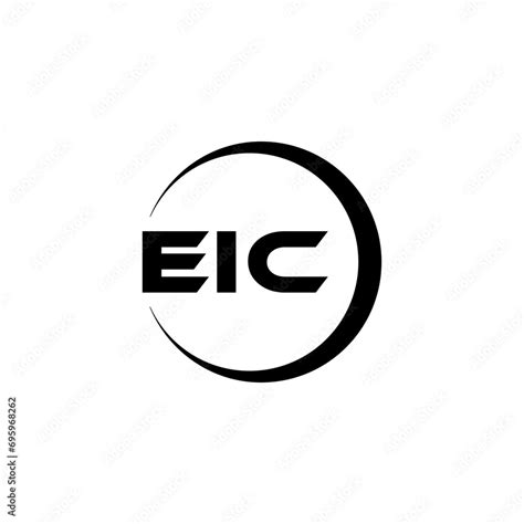 Eic Letter Logo Design With White Background In Illustrator Cube Logo
